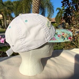 Ogm | Accessories | St Augustine Floral Brim White Cap | Poshmark